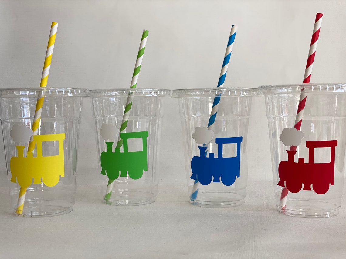Train Party Cups Train Birthday Party Train Baby Shower - Etsy
