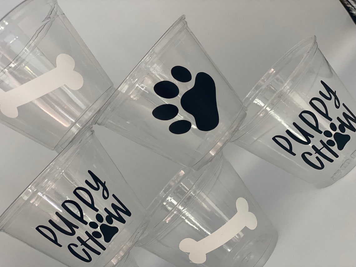 Dog Party Cups, Puppy Party Cups, Adopt a Dog Party Cups, Dog Birthday ...