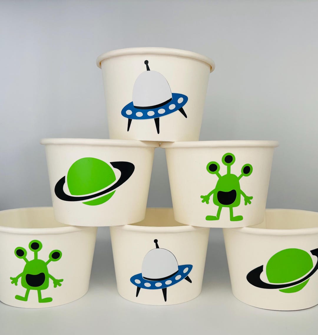 Alien Party Cups, Alien Birthday Party, Alien Party Favors, Outer Space ...