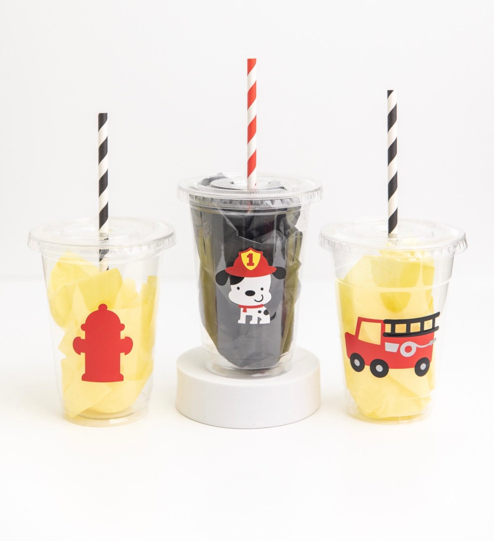 Fireman Party Cups Fire Truck Party Cups Fireman Birthday - Etsy