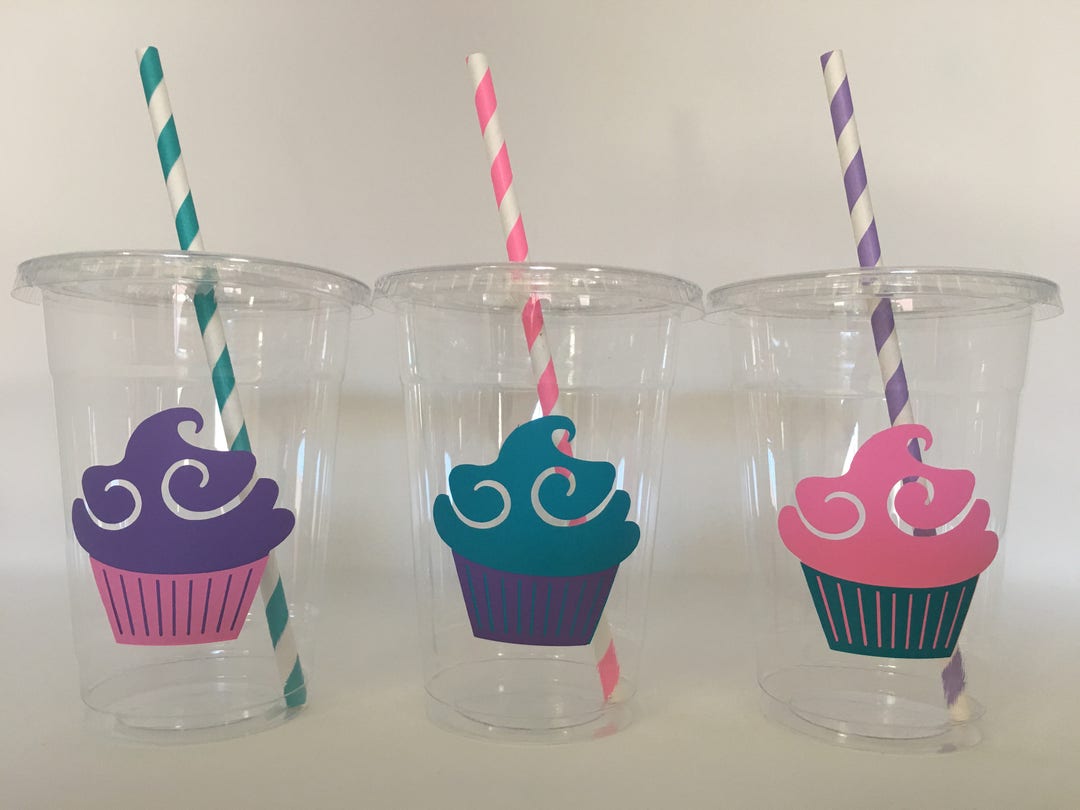 Cupcake Party Cups, Cupcake Birthday Party Cups, Sweet Treats Party ...
