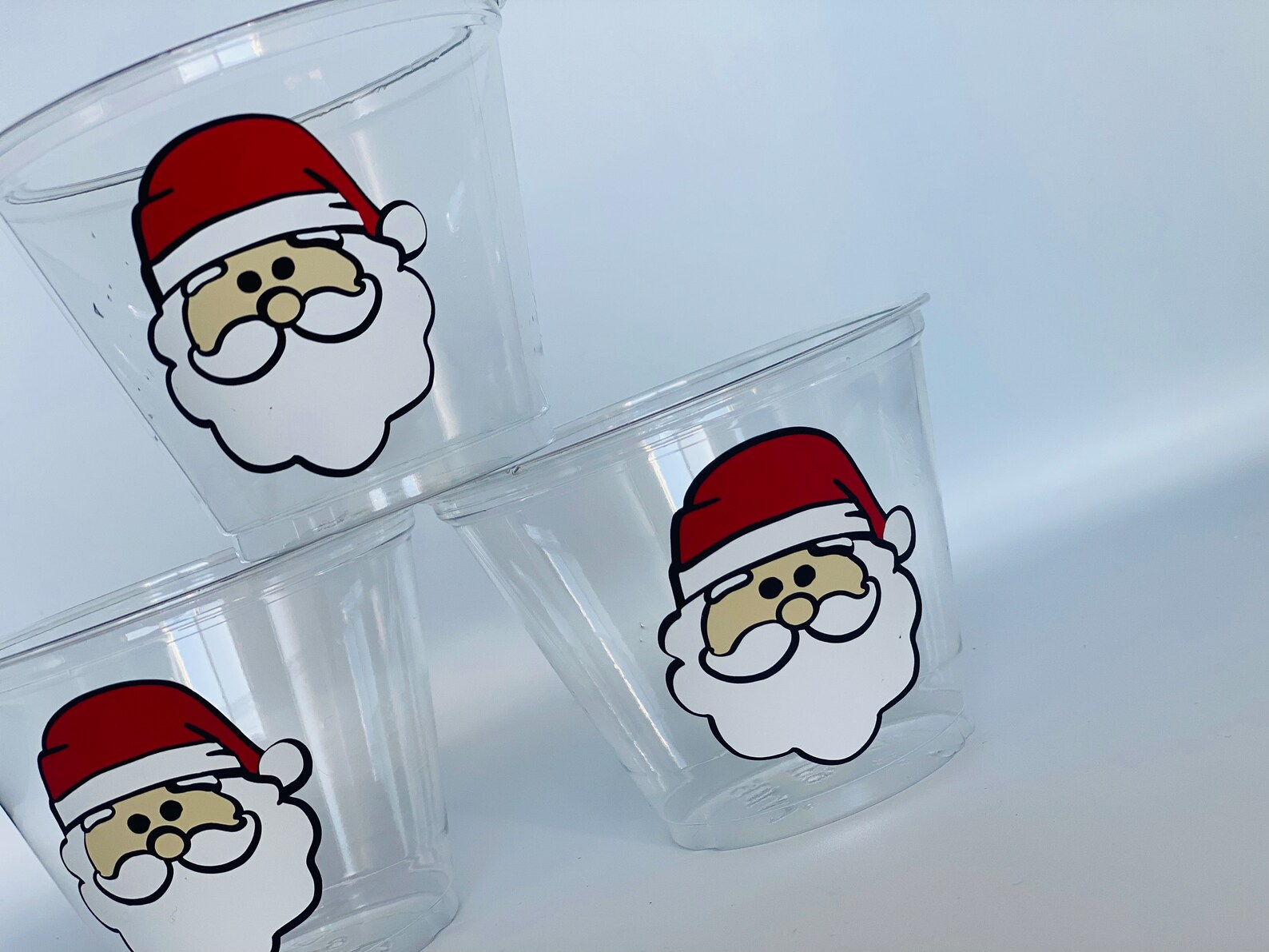 Christmas Party Cups Santa Party Cups Christmas Birthday - Etsy