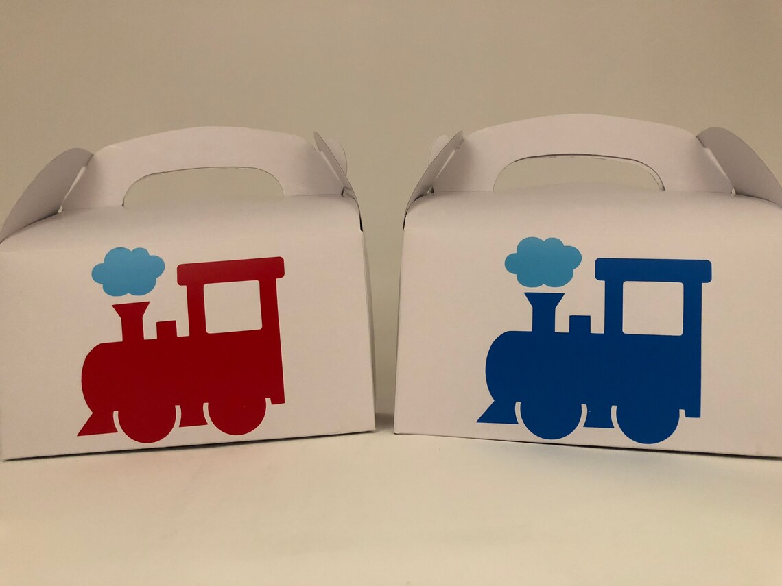 Train Party Favor Boxes Train Party Favors Train Birthday | Etsy