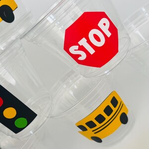 Bus Party Snack Cups, Bus Birthday Party Snack Cups, School Party Snack ...