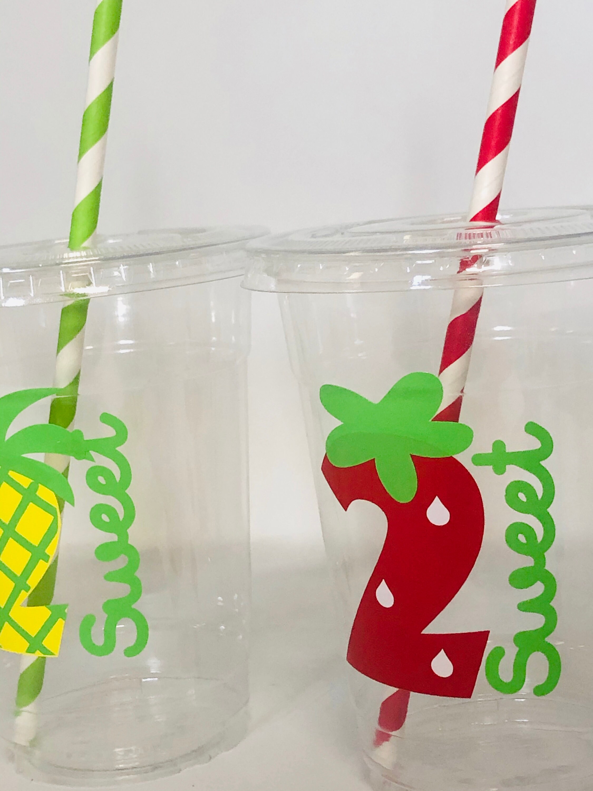 Two Sweet Party Cups Two Sweet Birthday Party Tutti Frutti - Etsy