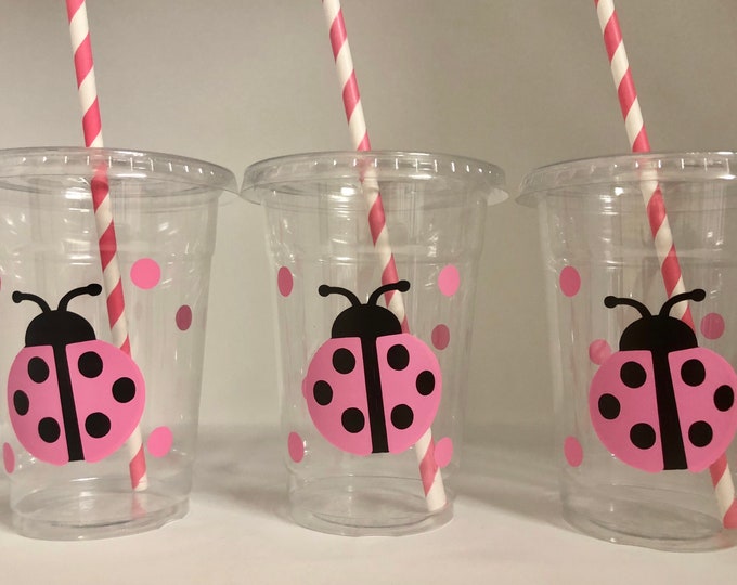 Lady Bug Party Cups Lady Bug Birthday Party Cups Bug Party - Etsy