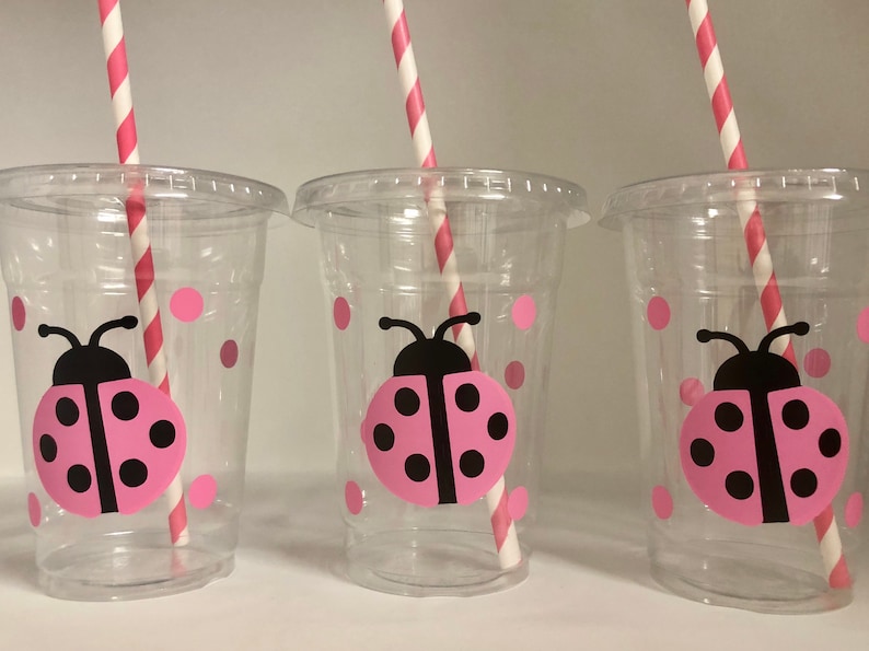 Lady Bug Party Cups Lady Bug Birthday Party Cups Bug Party | Etsy