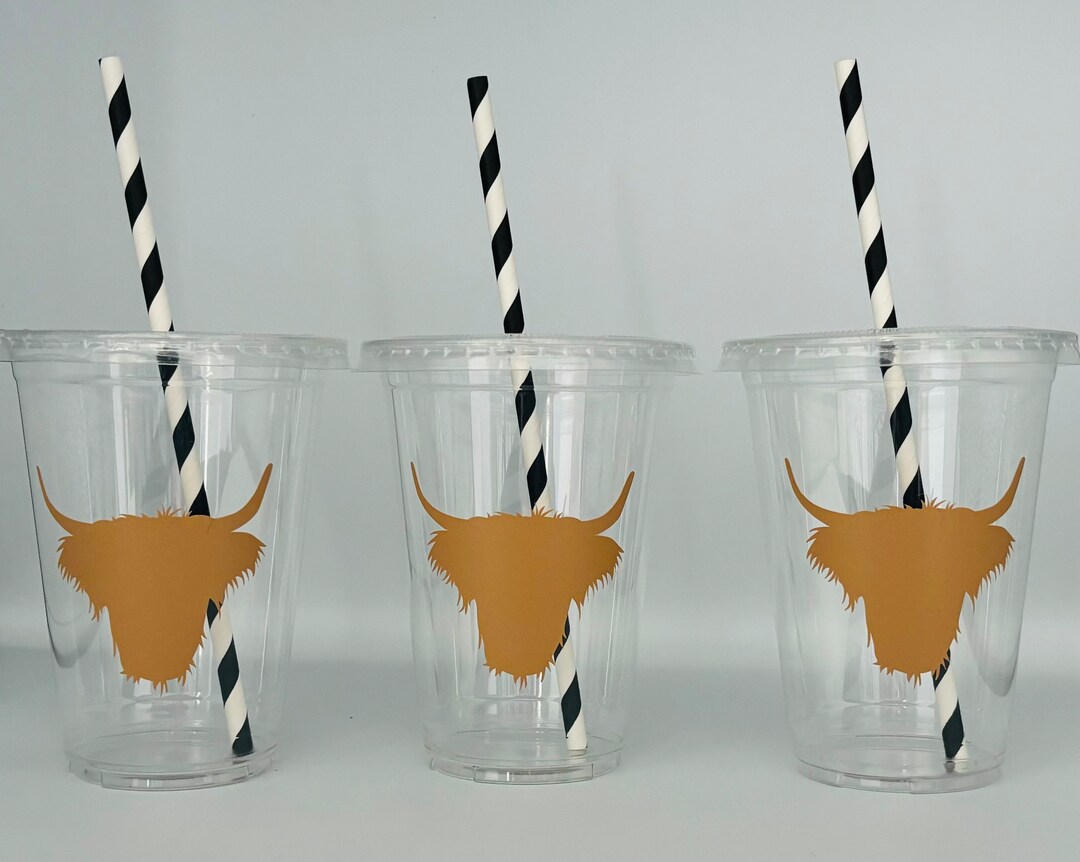 Highland Cow Party Cups, Cow Birthday Party Cups, Cow Baby Shower Party ...