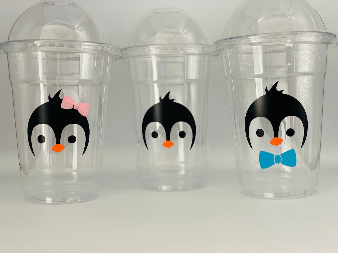 Penguin Party Cups, Penguin Birthday Party Cups, Penguin Party Supplies ...
