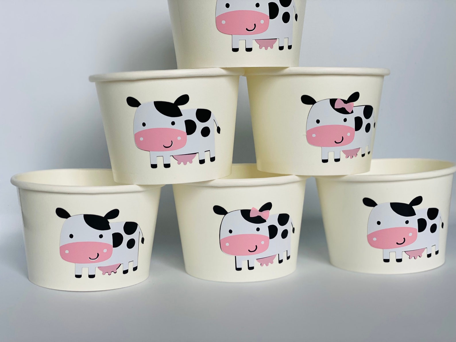 Cow Party Cups Cow Birthday Party Farm Party Cups Farm - Etsy