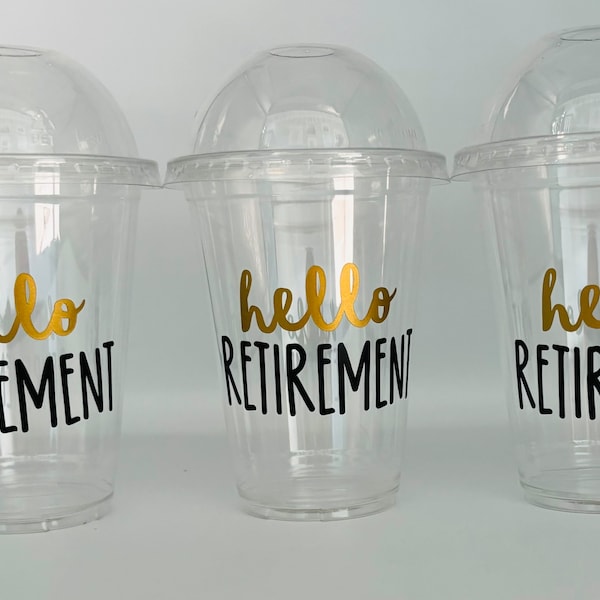 Custom Retirement Party Cups - Etsy