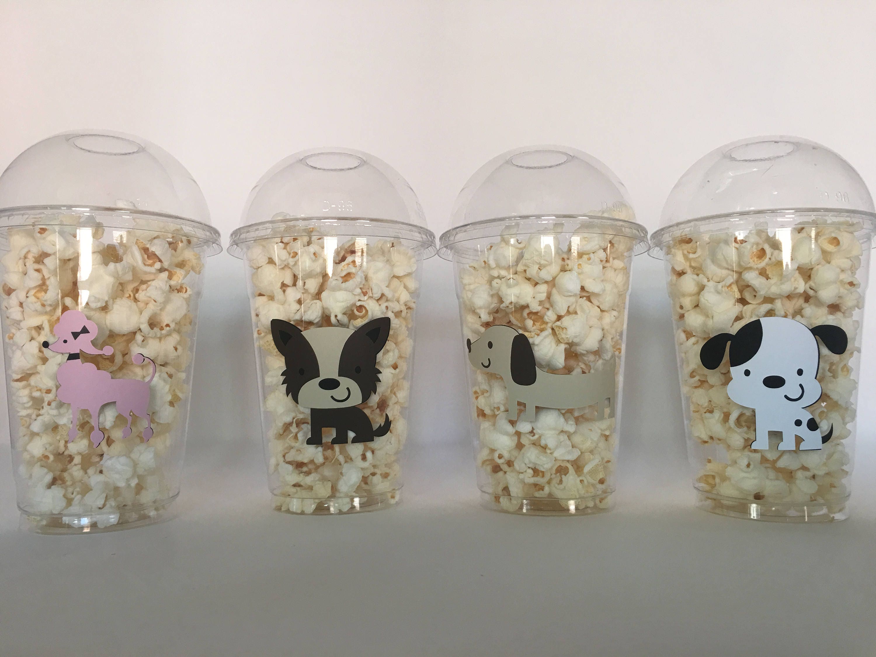 Dog Party Popcorn Cups Puppy Party Popcorn Cups Dog Birthday - Etsy