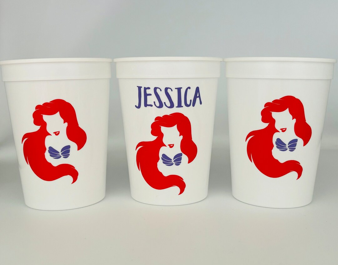 Little Mermaid Party Cups, Ariel Party, Little Mermaid Birthday Party ...