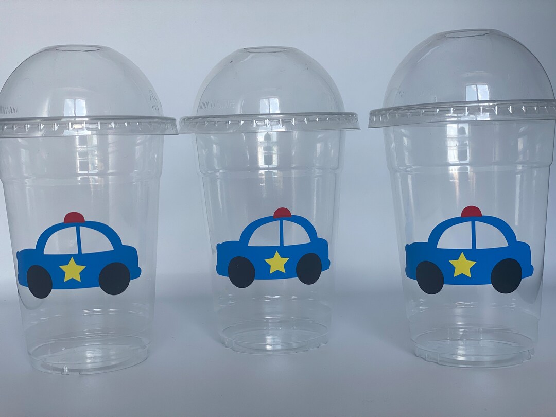 Cop Party Popcorn Cups, Police Party Popcorn Cups, Police Party Cups ...