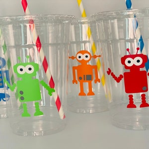 Robot Party Cups, Robot Birthday Party Cups, Robot Baby Shower Cups ...