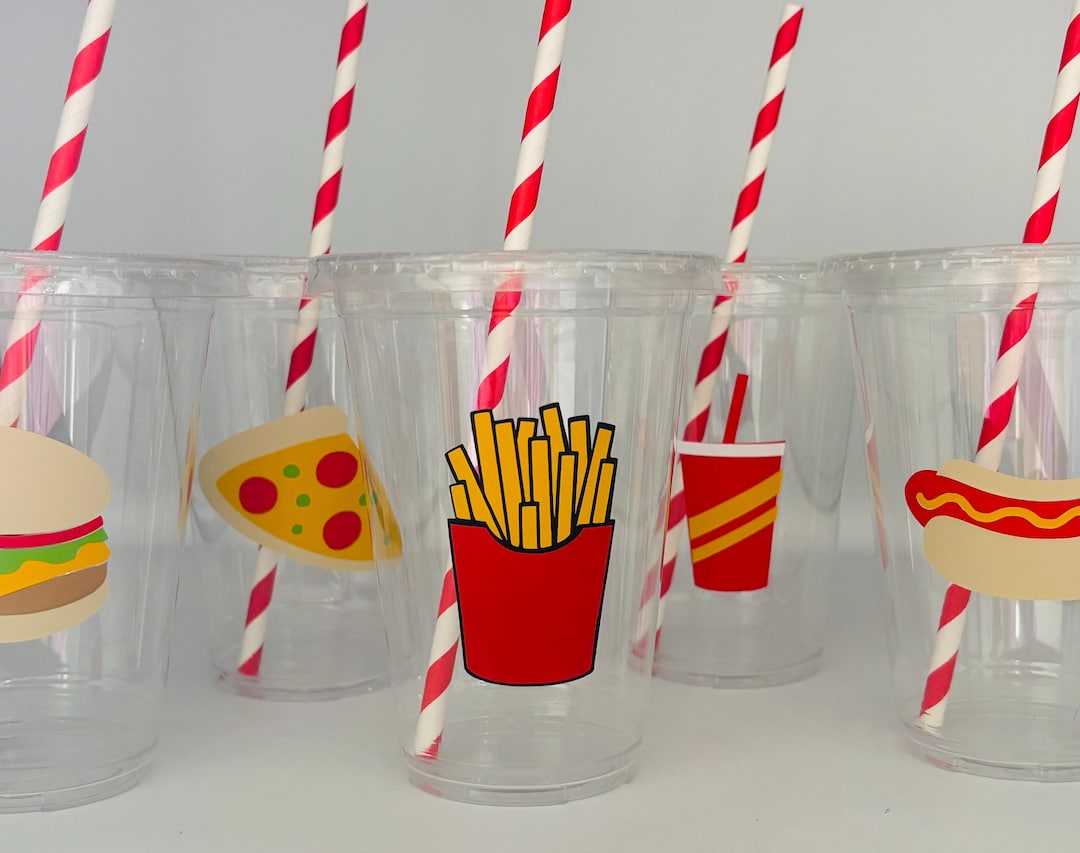Fast Food Party Cups, Junk Food Birthday Party Cups, Burger Party, Hot ...