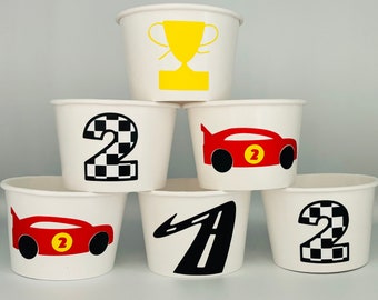 RACING PARTY CUPS Race Car Cups Racing Birthday Cups Racing Birthday ...