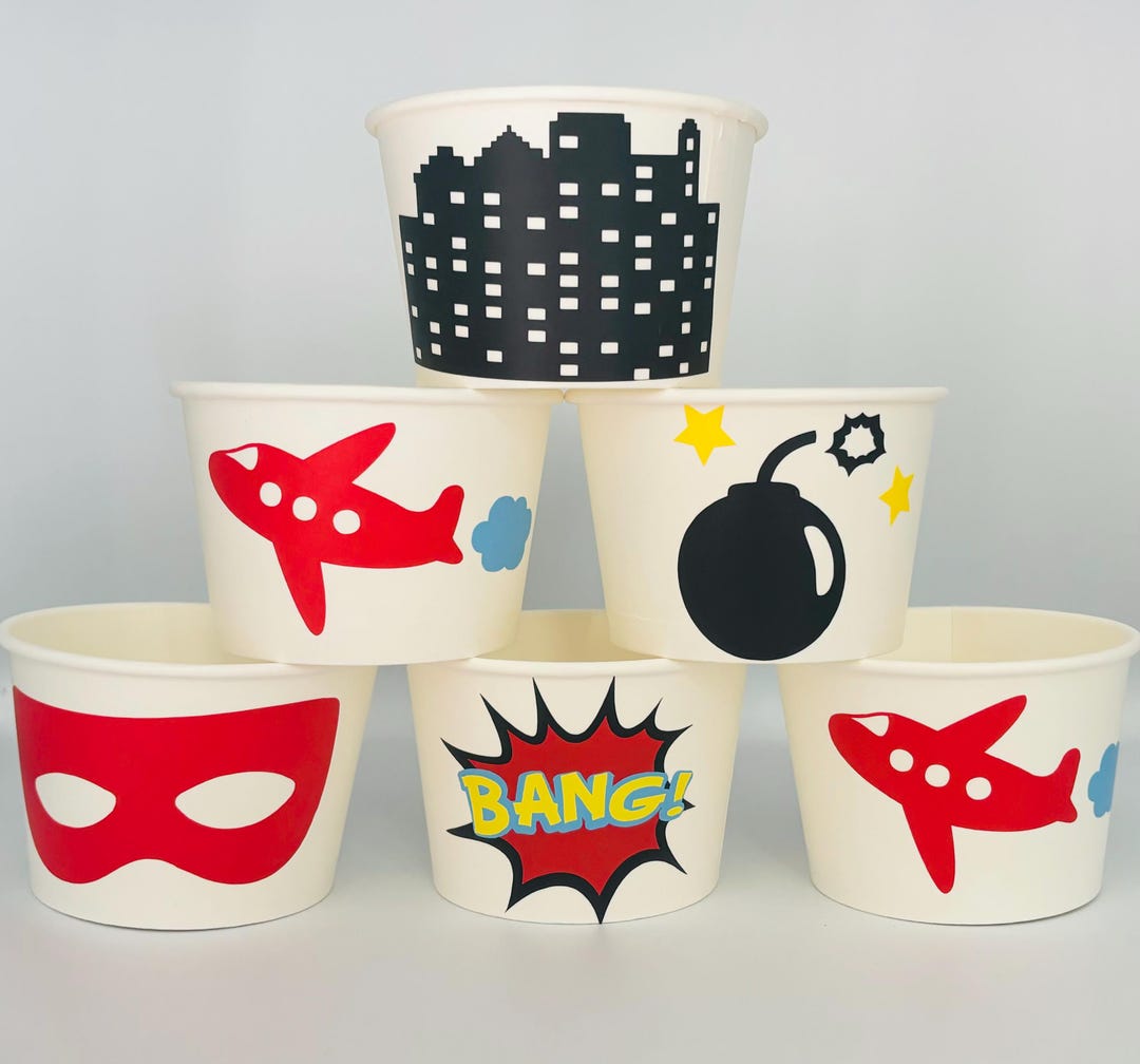 Super Hero Party Cups, Birthday Party Cup, Super Hero Baby Shower ...