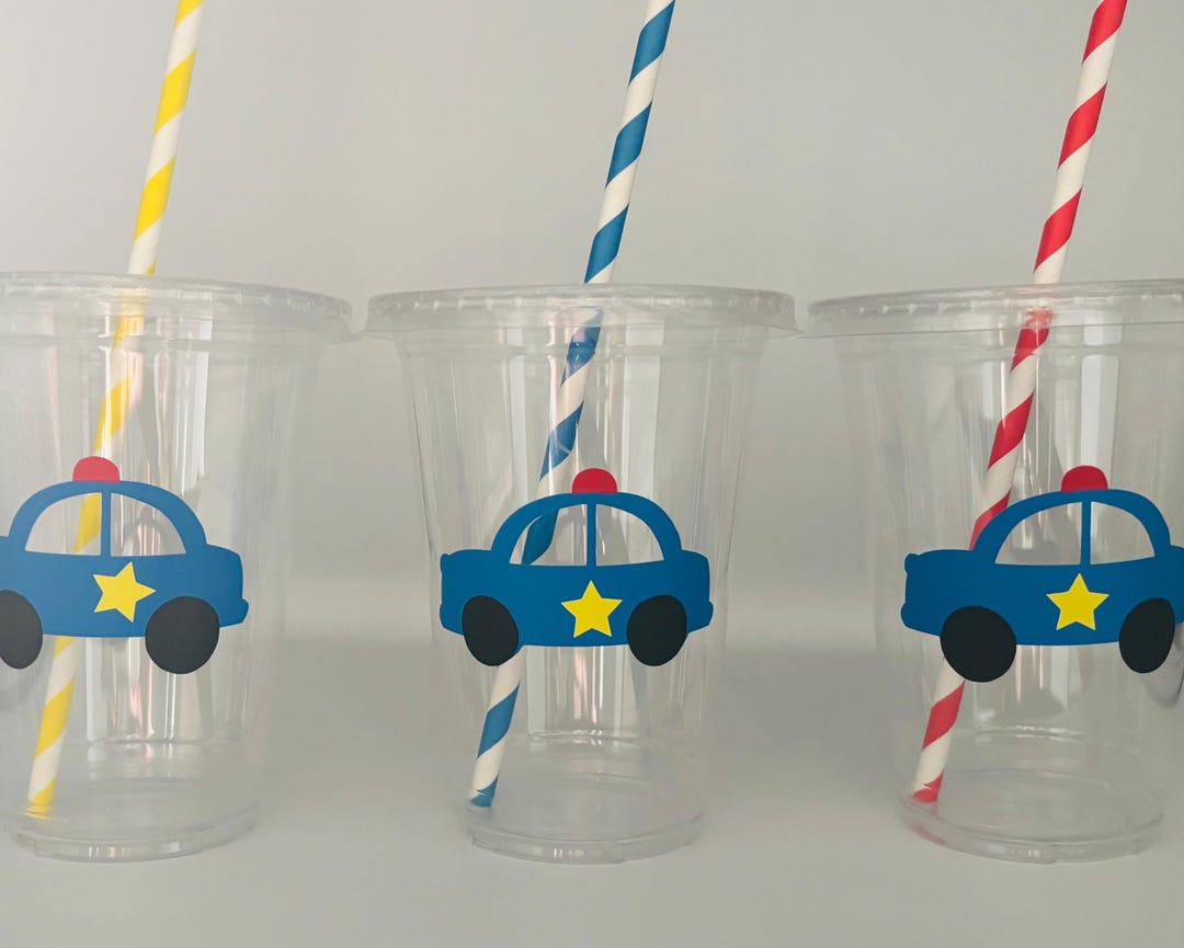 Police Party Cups, Police Birthday Party, Cop Party Cups, Cop Birthday ...
