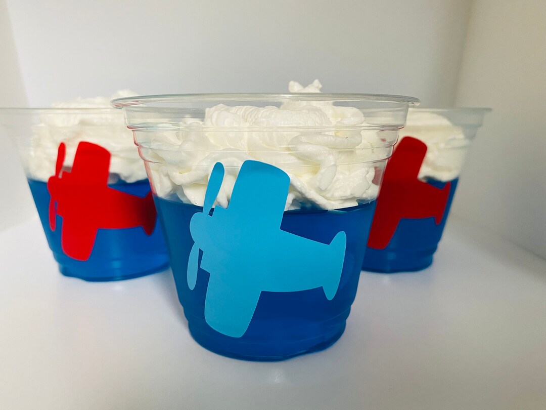 Airplane Party Snack Cup, Pilot Party Cups, Airplane Birthday Party ...