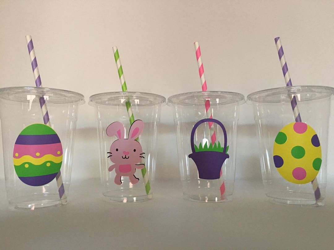 Easter Party Cups Easter Birthday Party Cups Easter Egg Hunt - Etsy