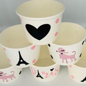 Paris Party Snack Cups, Paris Birthday Party Snack Cups, Paris Baby ...