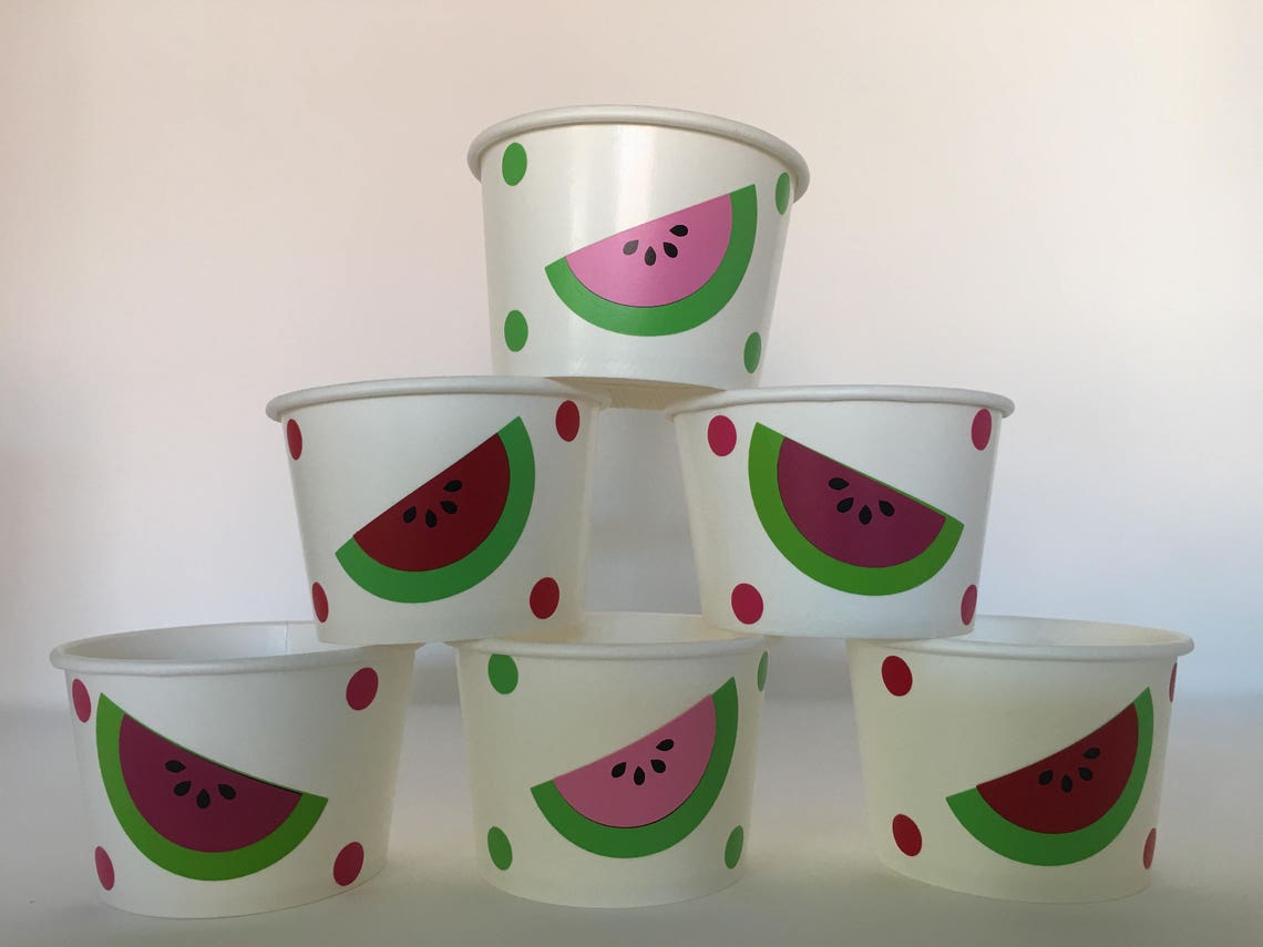 Watermelon Party Snack Cups, Watermelon Birthday Party Snack Cups ...