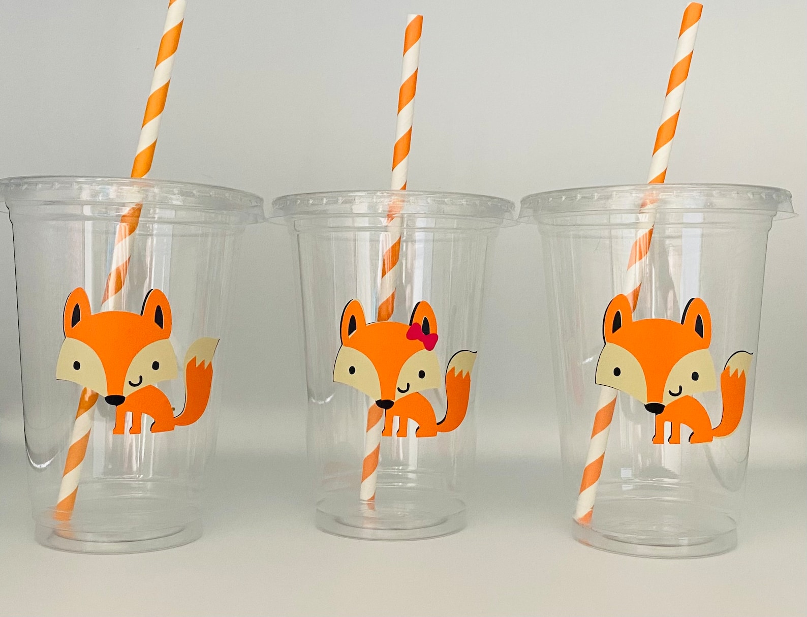 Fox Party Cups Fox Baby Shower Cups Fox Birthday Party Cups - Etsy