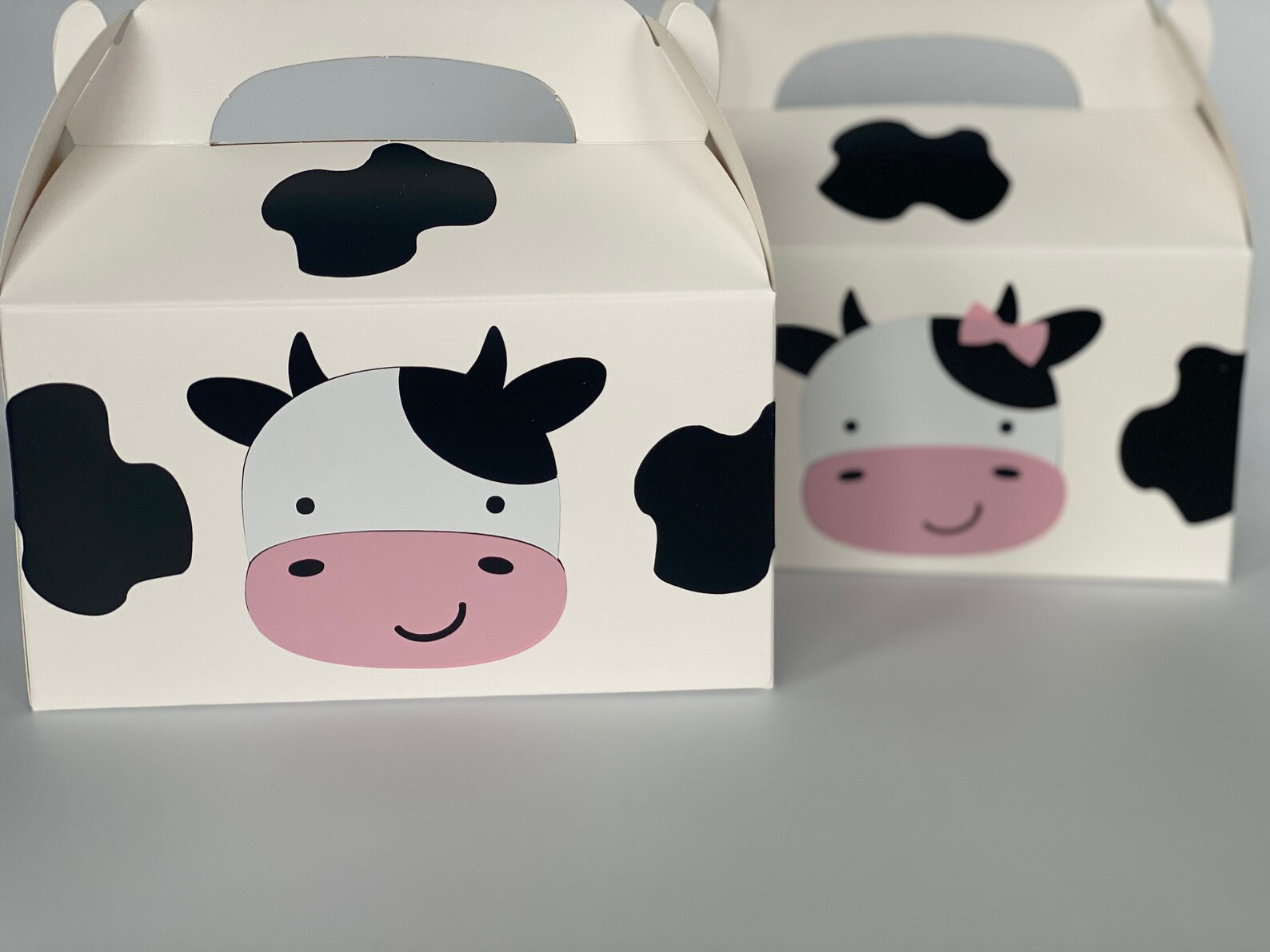 Cow Party Favors Boxes, Farm Party Supplies, Farm Animal Party, Girl ...