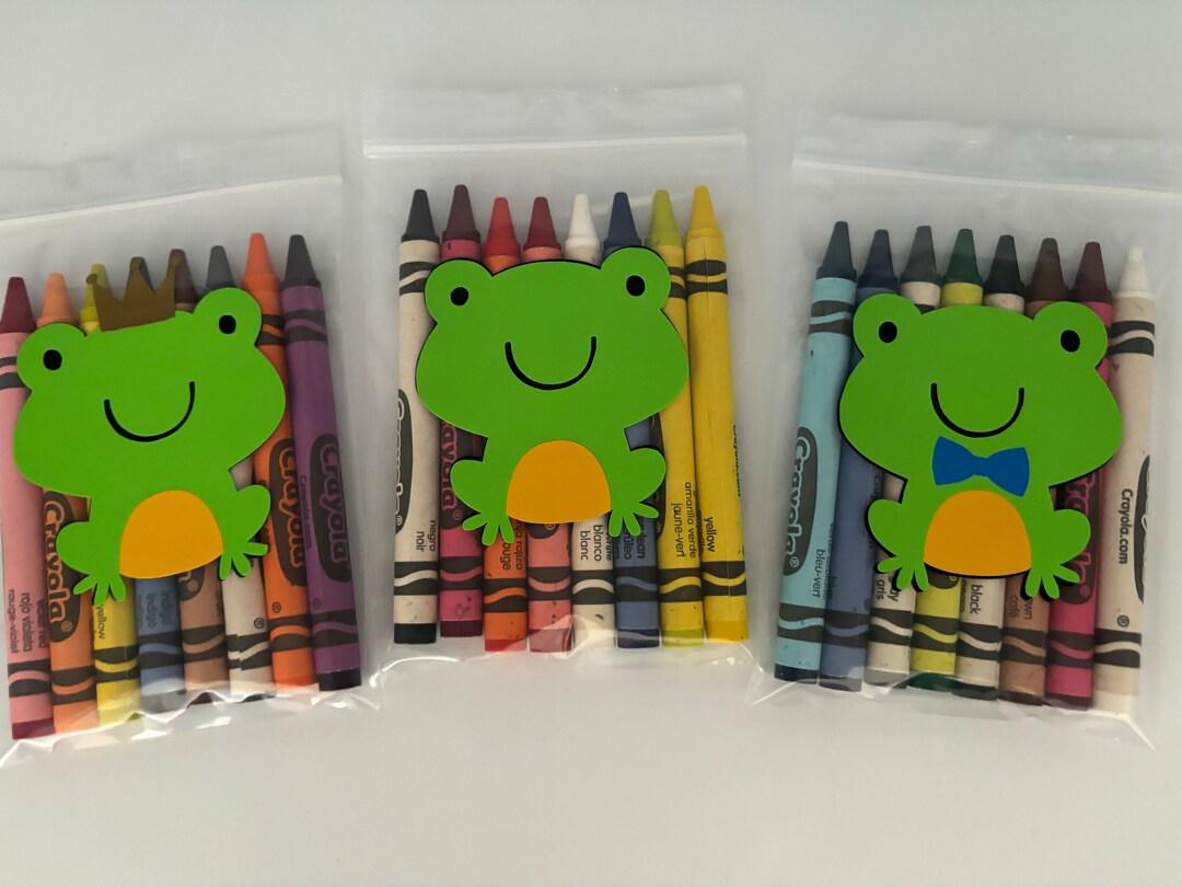 Frog Party Favors, Reptile Party Crayons, Frog Baby Shower, Frog ...