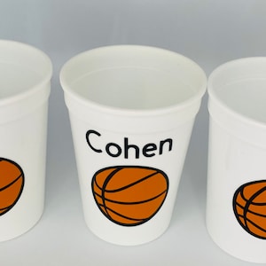 Basketball Party Cups, Basketball Birthday Party Cups, Basketball Baby ...