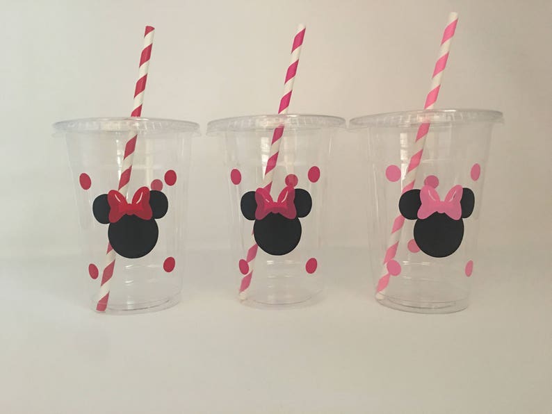 Minnie Mouse Party Cups Minnie Mouse Birthday Cups Minnie - Etsy