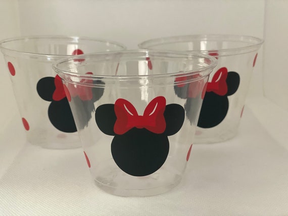 Minnie Mouse Party Cups Red Minnie Mouse Red Minnie Party | Etsy
