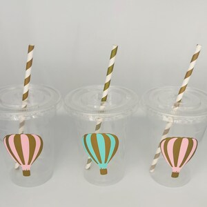 Hot Air Balloon Party Cups, up up and Away Baby Shower Cups, up up up ...