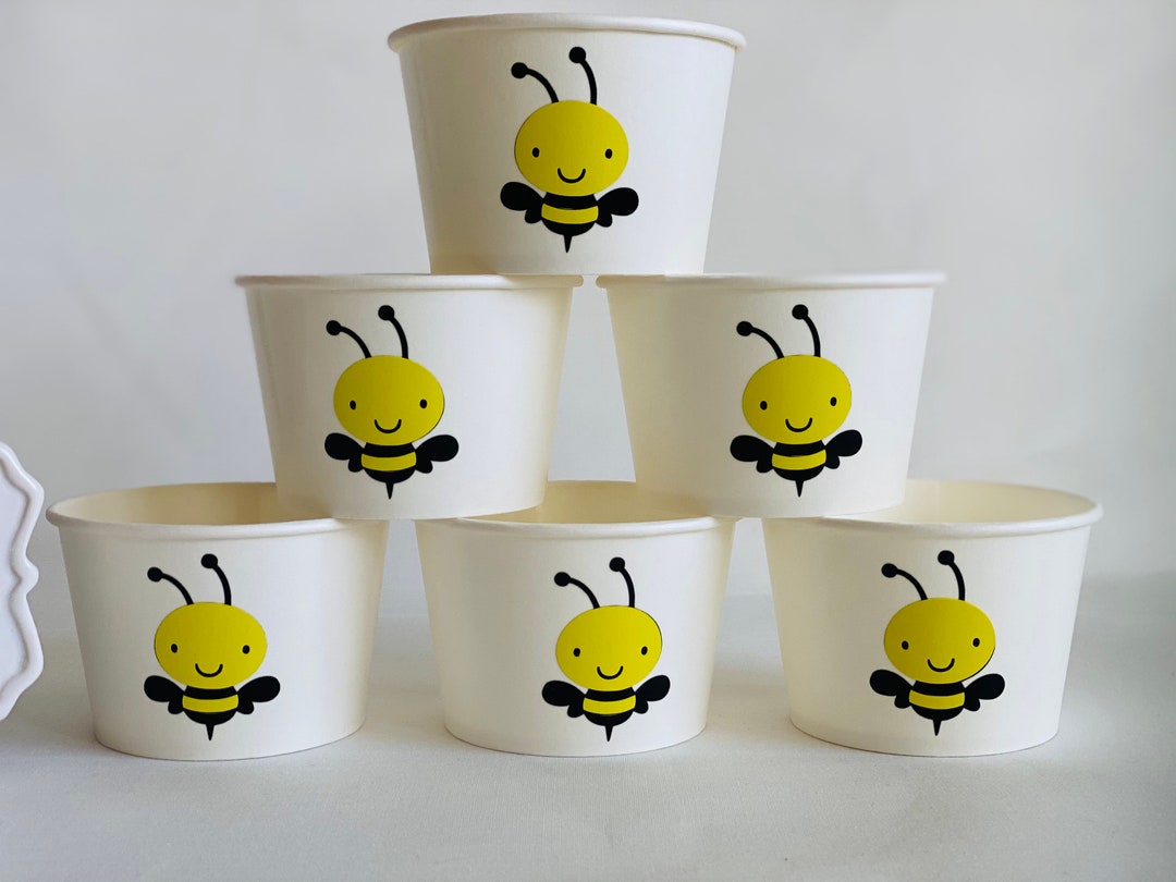 Bee Party Snack Cups, Bee Birthday Snack Cups, Bumbleebee Party, Bee ...