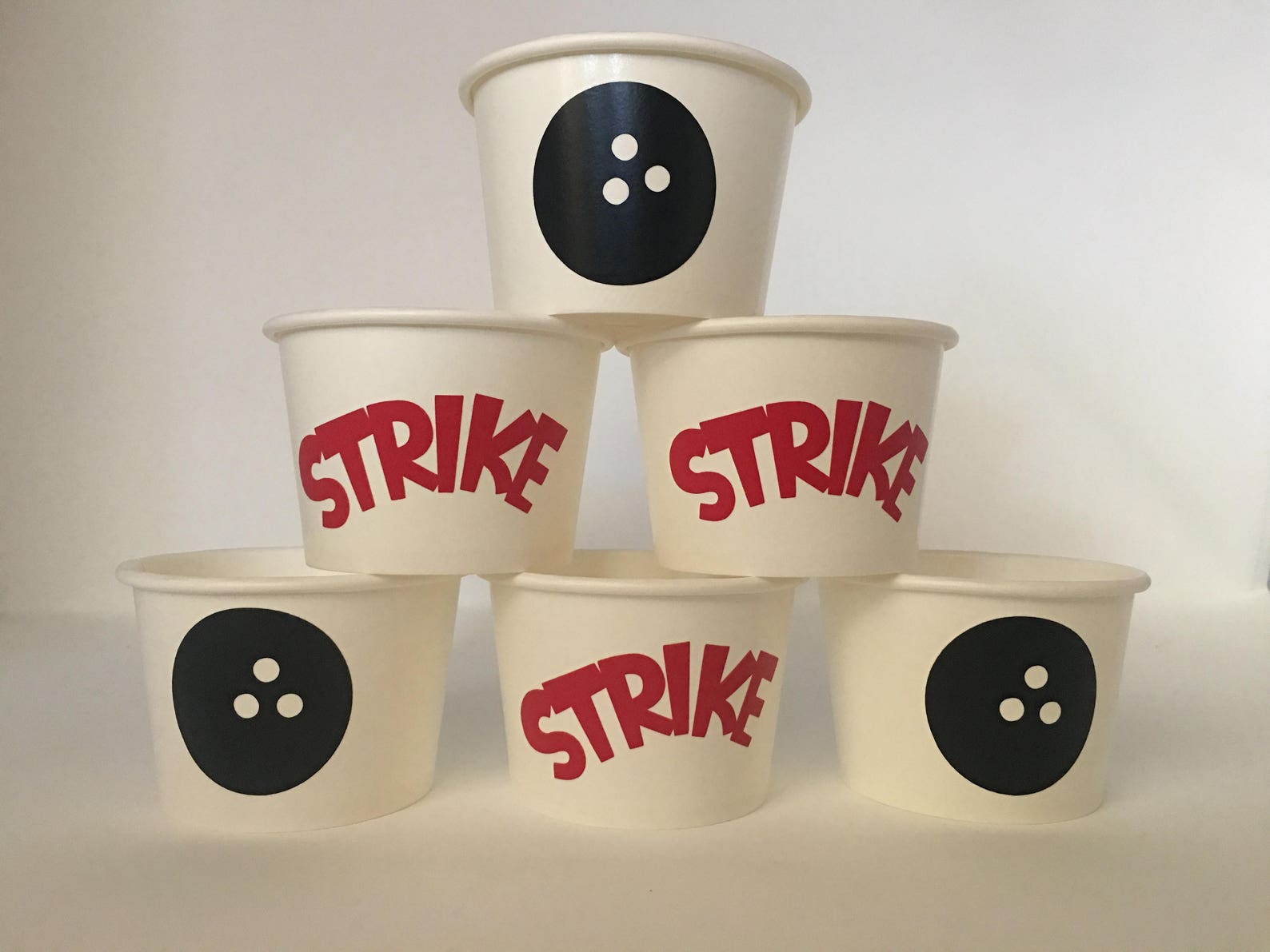 Bowling Party Snack Cupsbowling Birthday Party Bowling - Etsy