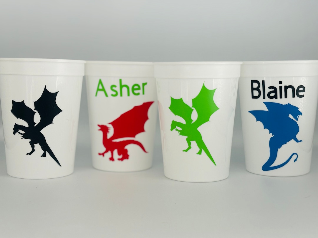 Dragon Party Cups, Dragon Birthday Party Cups, Knight Party Cups ...
