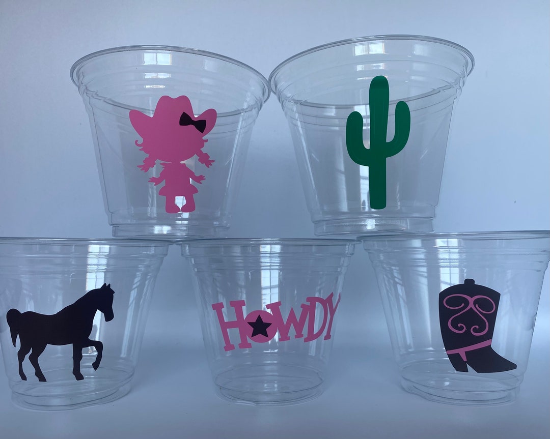 Cowgirl Party Cups, Wester Party, Pink Cowgirl, Cowboy, Cactus, Party ...