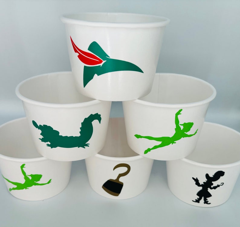 Peter Pan Party Snack Cups, Peter Pan Birthday Party Snack Cups, Peter ...