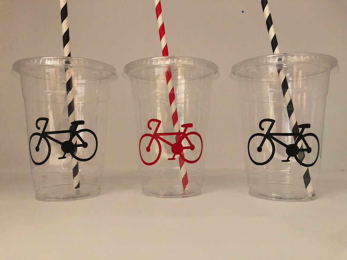 Bike Party Cups Bicycle Party Cups Bike Birthday Party Cups - Etsy