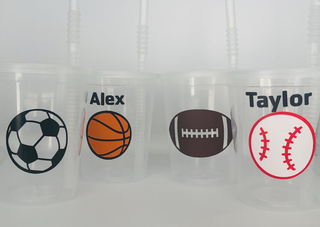 Sport Party Cups, Basketball Party, Sports Baby Shower Cups, Sports ...