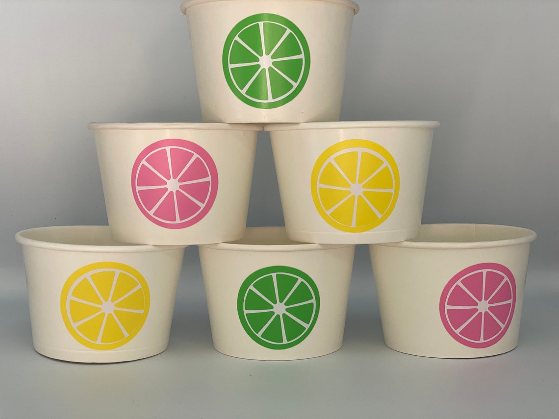 Citrus Party Snack Cups Citrus Party Cups Fruit Party Snack - Etsy