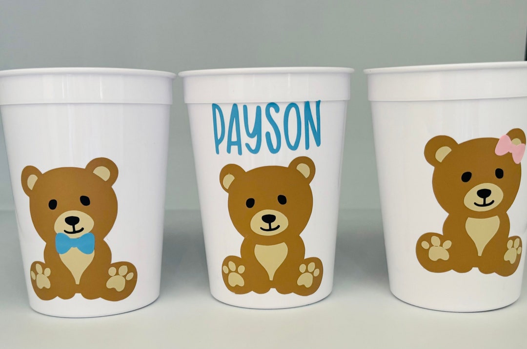 Teddy Bear Party Cups, Teddy Bear Baby Shower, Teddy Bear Birthday ...