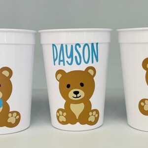 Teddy Bear Party Cups, Teddy Bear Baby Shower, Teddy Bear Birthday ...