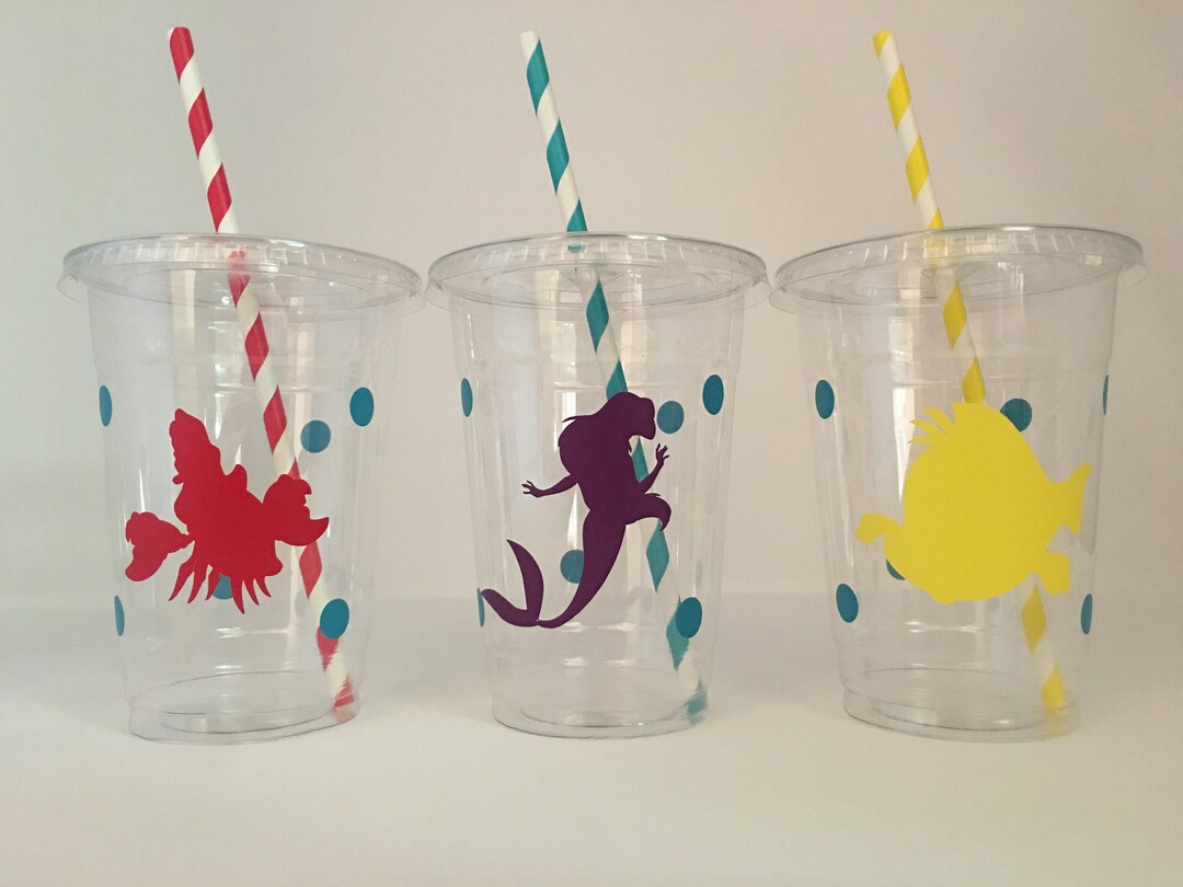 Little Mermaid Party Cups, Ariel Party, Little Mermaid Birthday Party ...