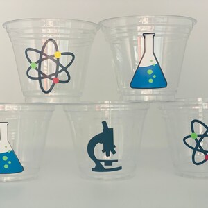 Science Party Snack Cups, Mad Scientist Party Cups, Science Birthday ...