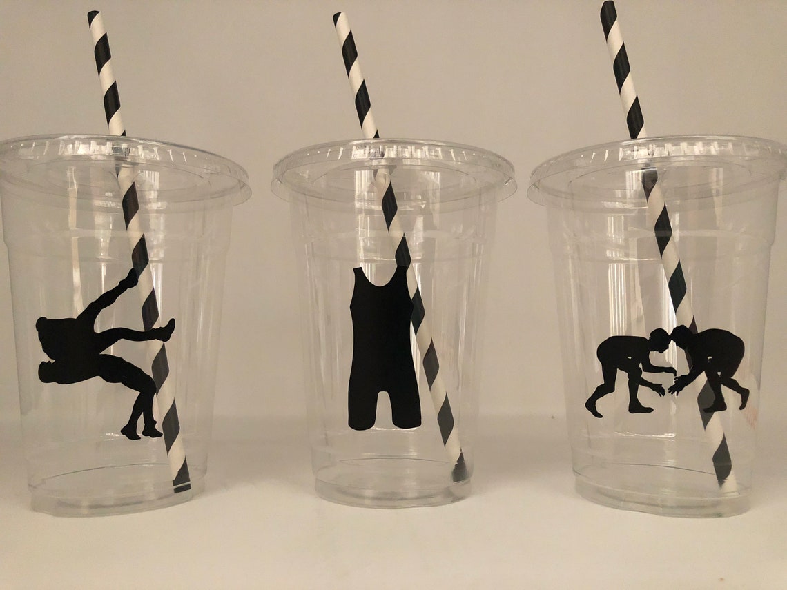Wrestling Party Cups, Wrestling Birthday Party Cups, Wrestling Team ...