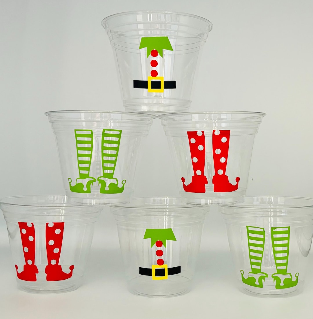 Elf Party Snack Cups, Elf Birthday Party Cups, Christmas Party Cups ...