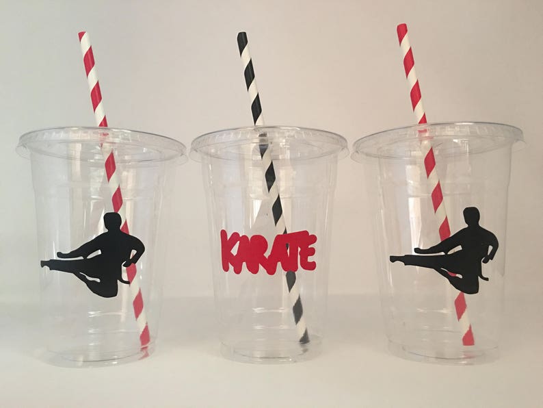 Karate Party Cups, Karate Birthday Party Cups, Karate Party Favors ...