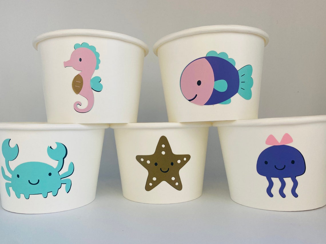 Under the Sea Party Cups, Ocean Party Cups, Beach Party Cups, Ocean ...